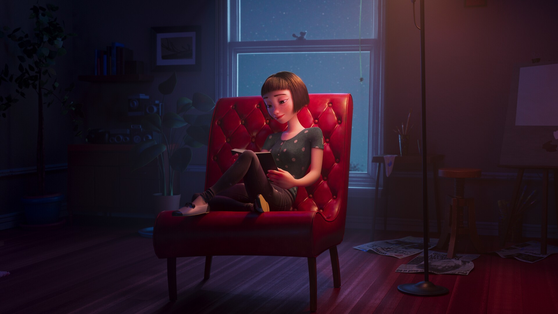ArtStation - Reading night - Lighting Student Proyect