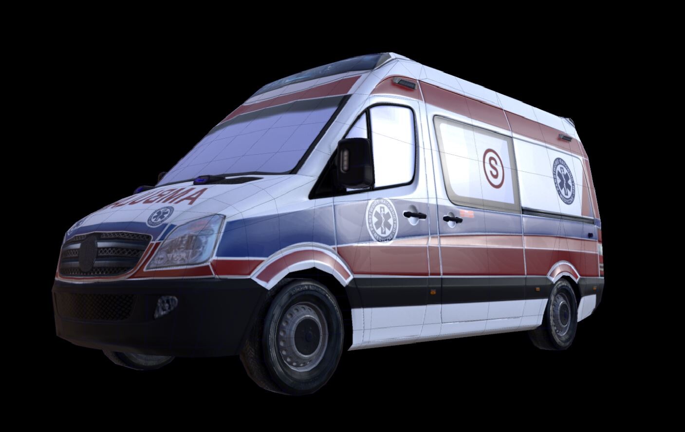 ArtStation - CARS - game ready Mercedes Sprinter Ambulance and medical kit