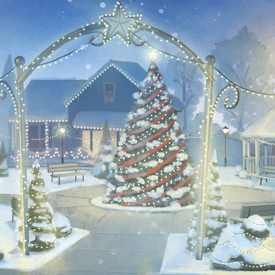 ArtStation - Chick-fil-A Holiday 2020 Enviro designs