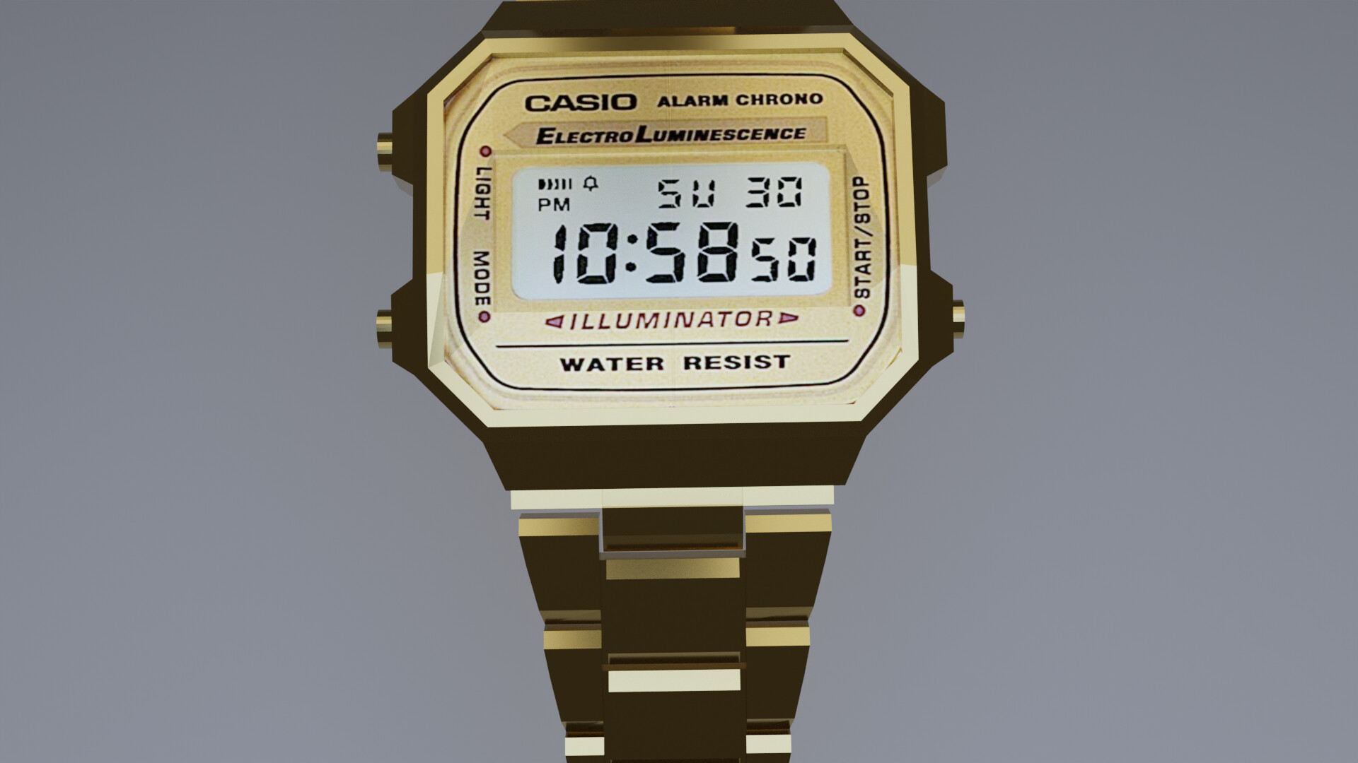 ArtStation - Casio Vintage Gold Watch
