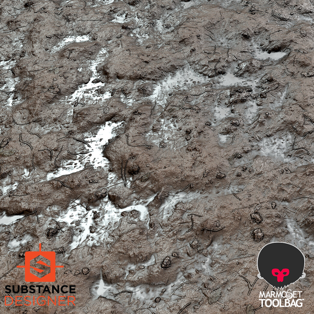 ArtStation - Substance Designer Ground Mud Material