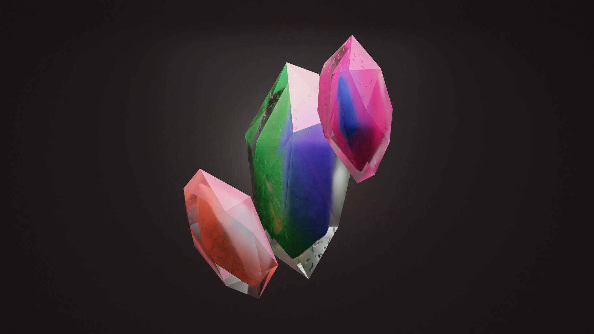ArtStation - 3D Crystals - Nodes and lighting study