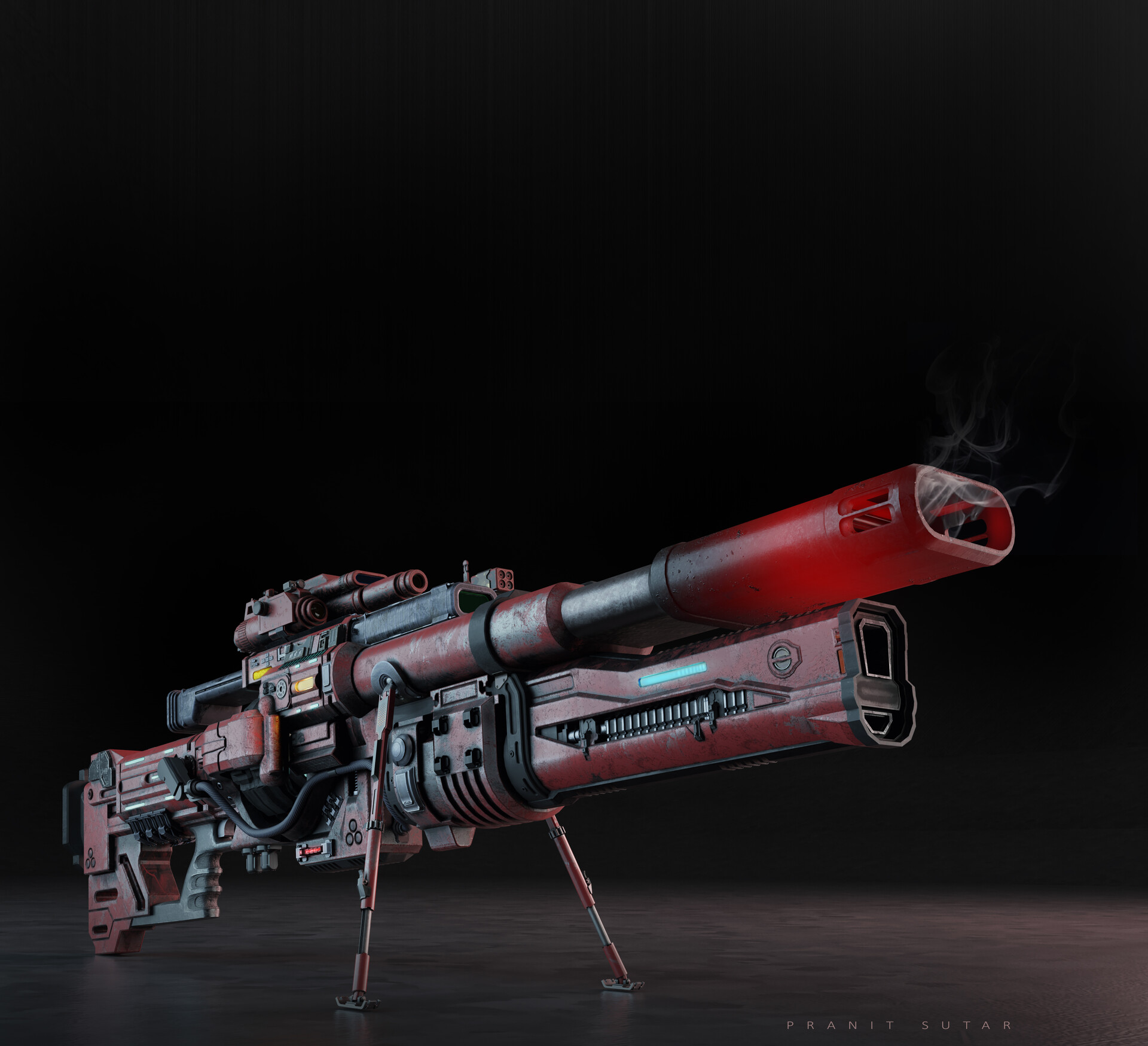ArtStation - Sci - Fi Sniper weapon