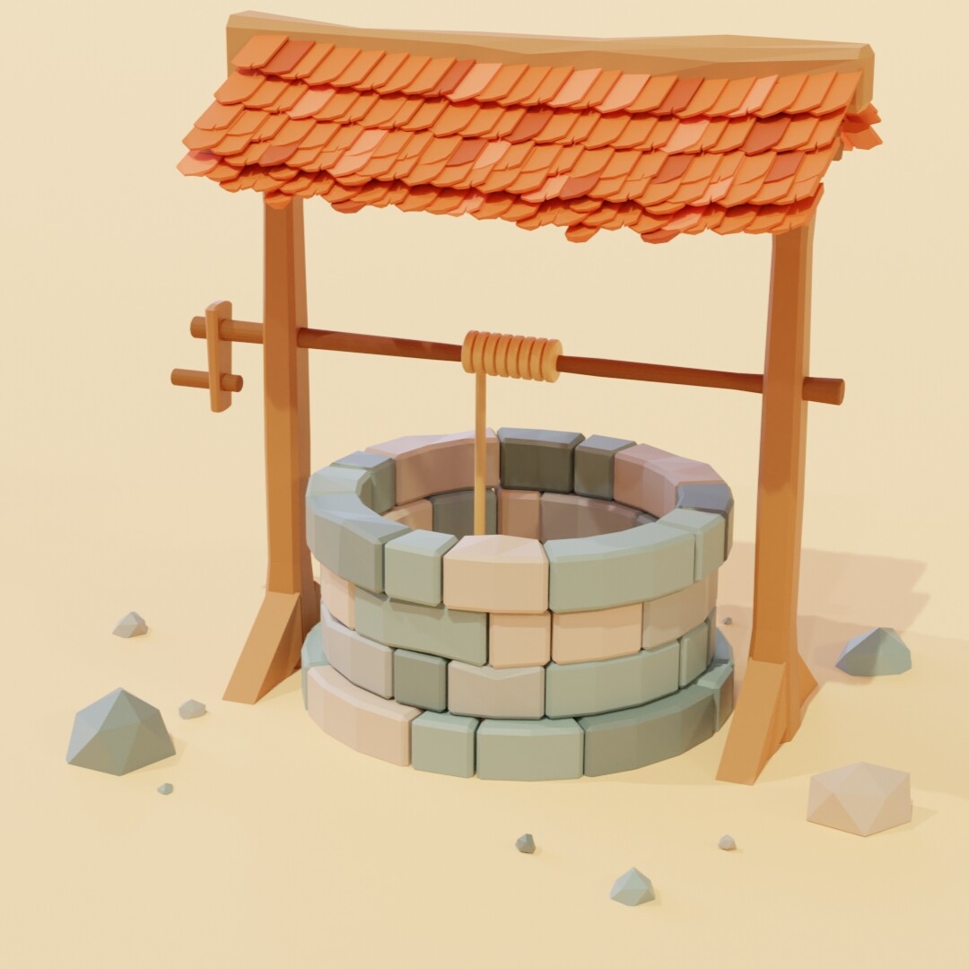 ArtStation - Well Low poly