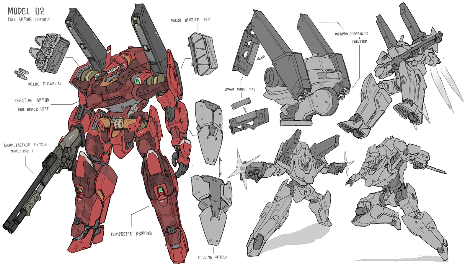 ArtStation - Mecha Sketch concept