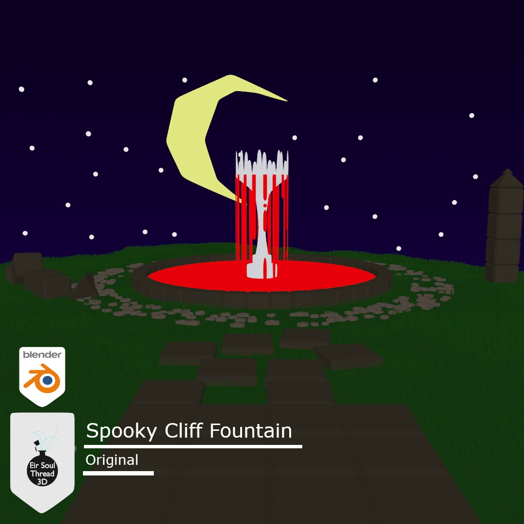 ArtStation - Spooky Cliff Fountain
