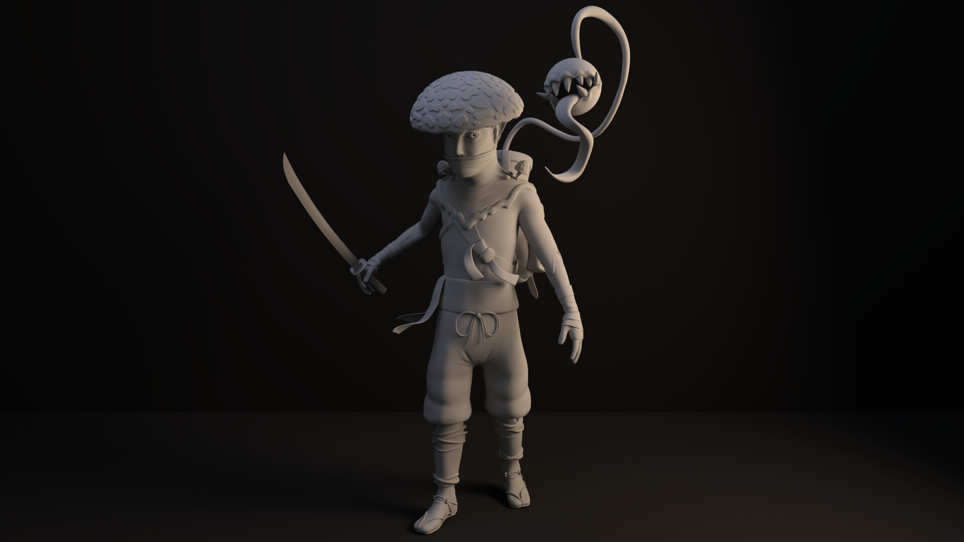 ArtStation - Red - The Mushroom Samurai (Character Sculpt)