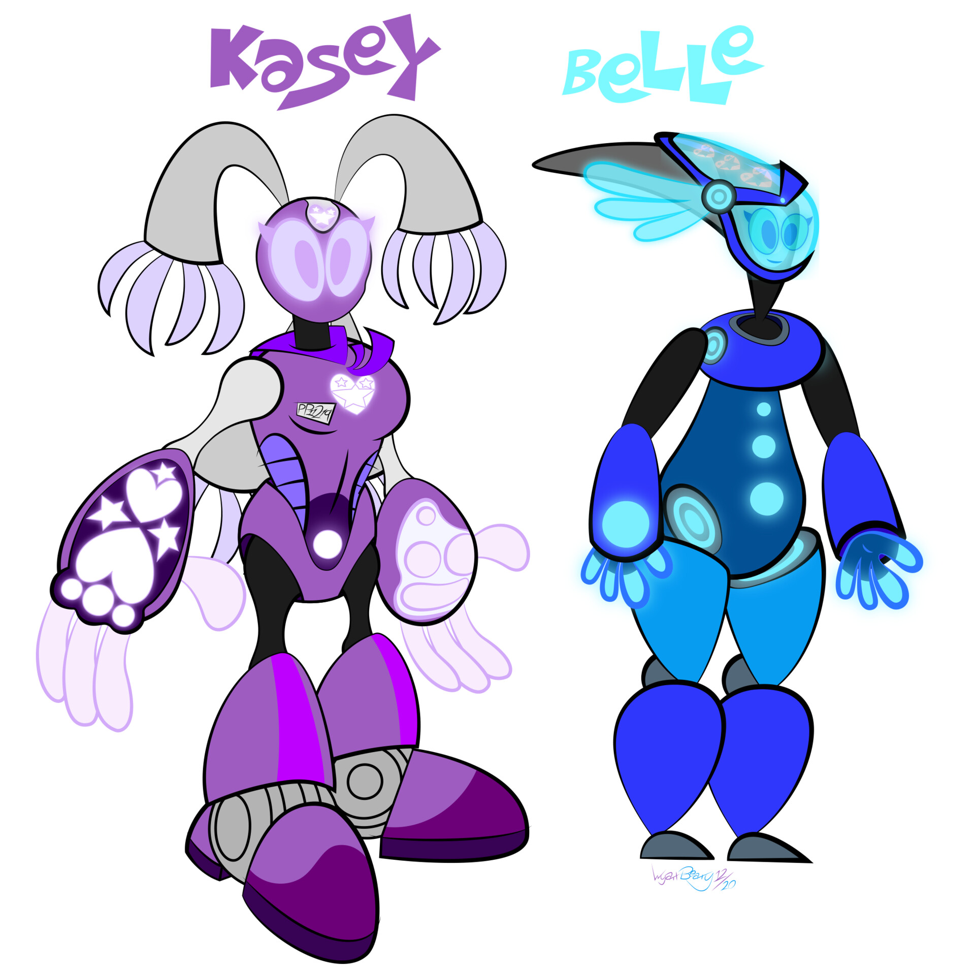 ArtStation - Robot Magical Girls Kasey and Belle