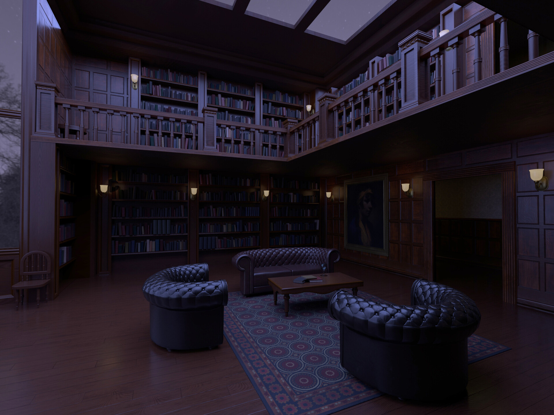 ArtStation - Night at the Library