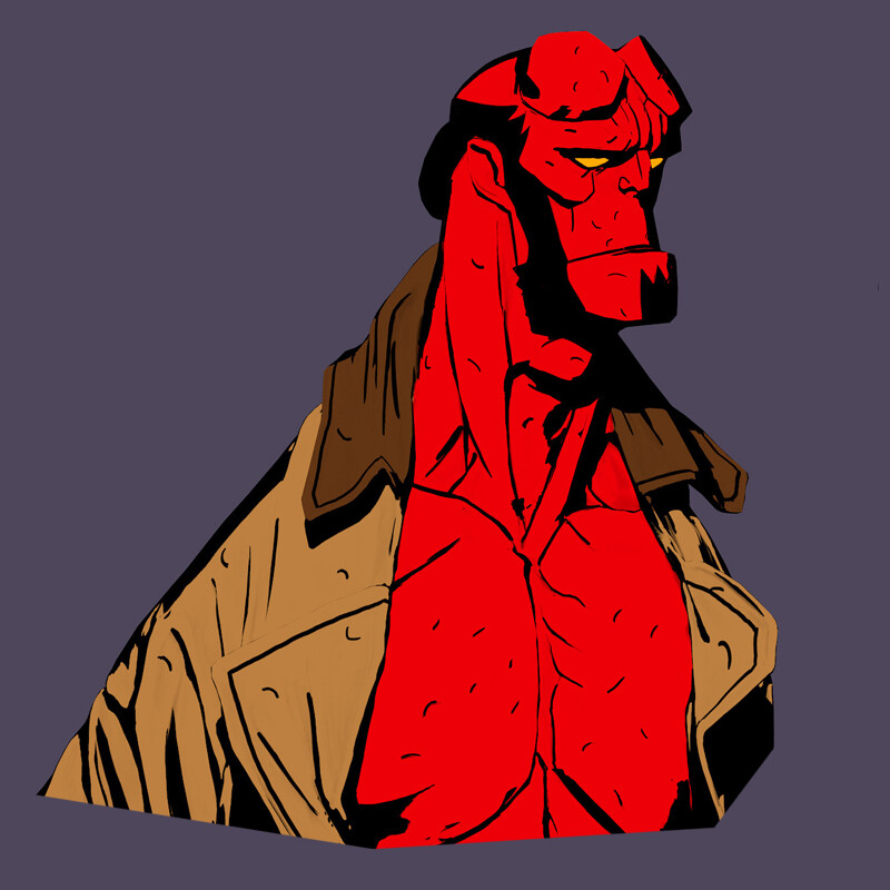 ArtStation - Hellboy texture test