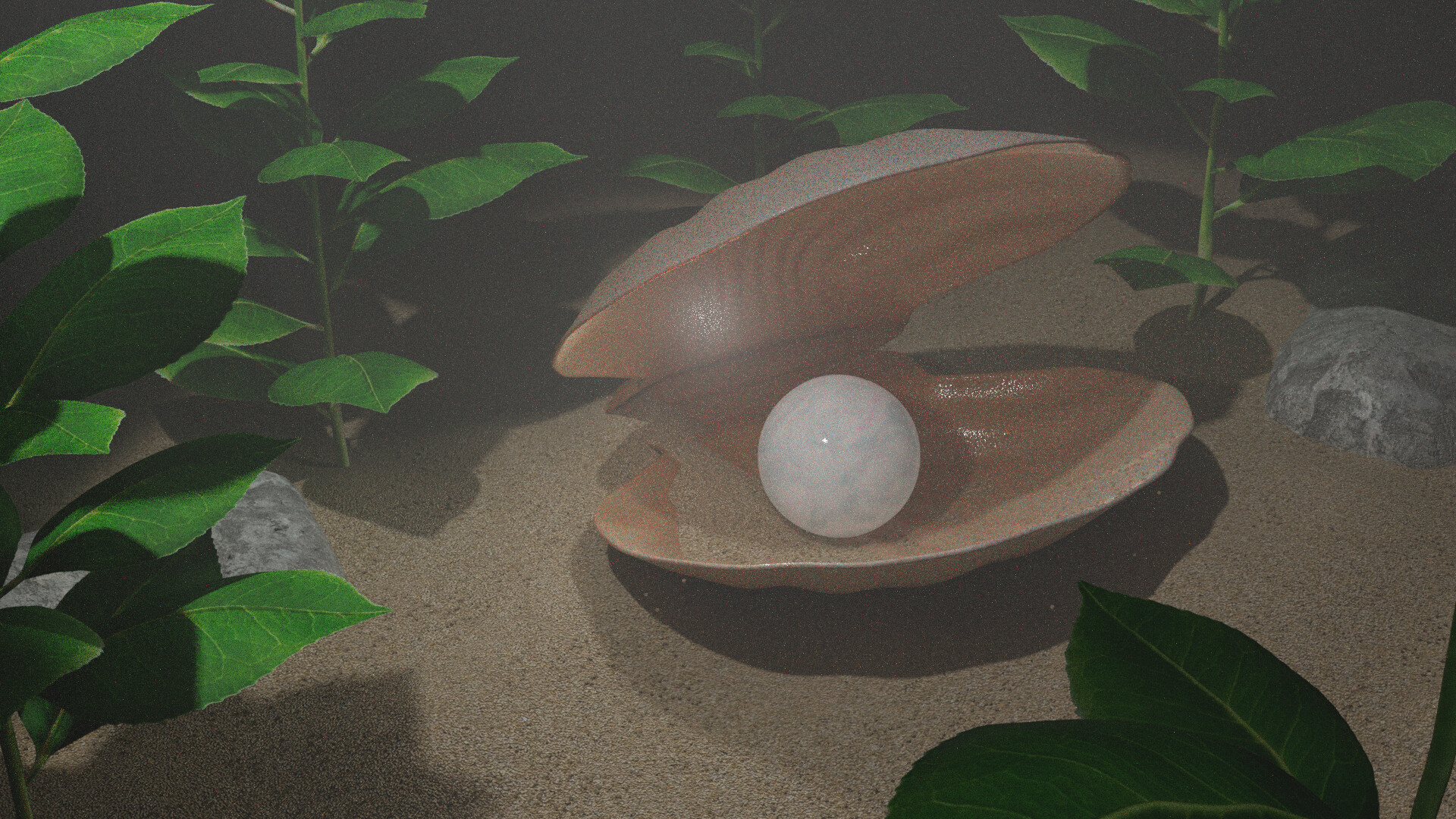 ArtStation - Seashell with pearl