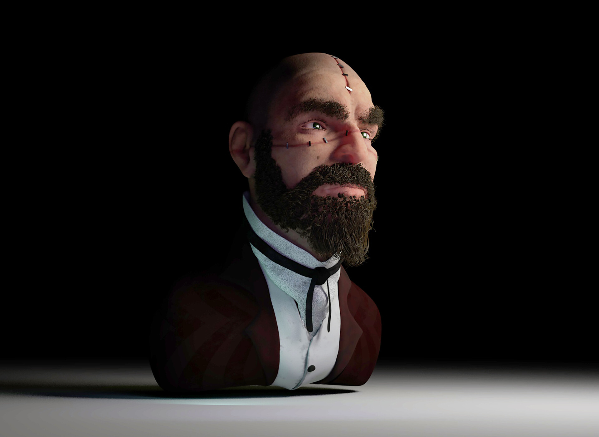ArtStation - Scary Butler Man Bust