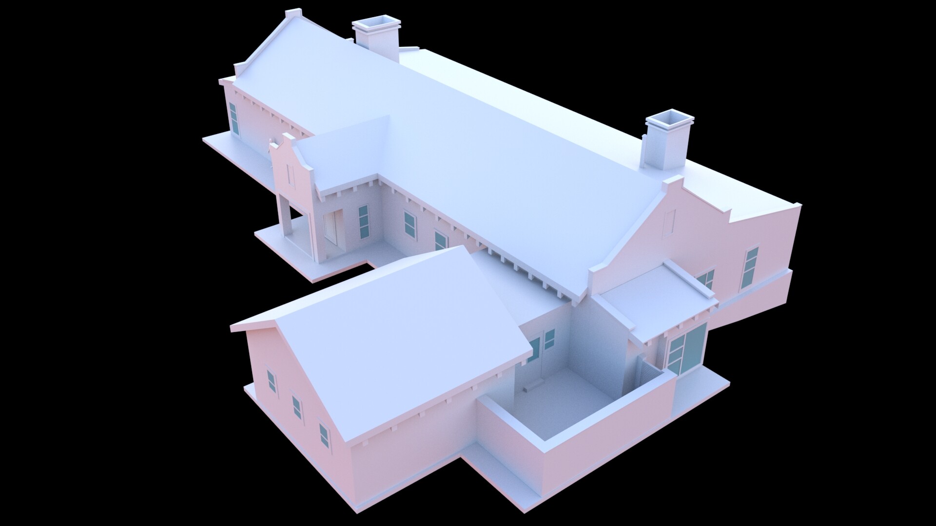 ArtStation - 3D Building from plans