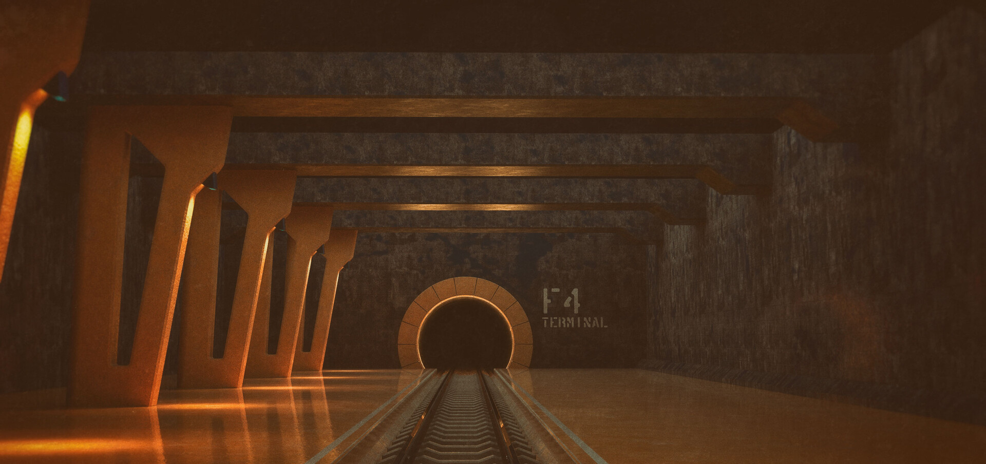 ArtStation - Subway. Old terminal (sketch).