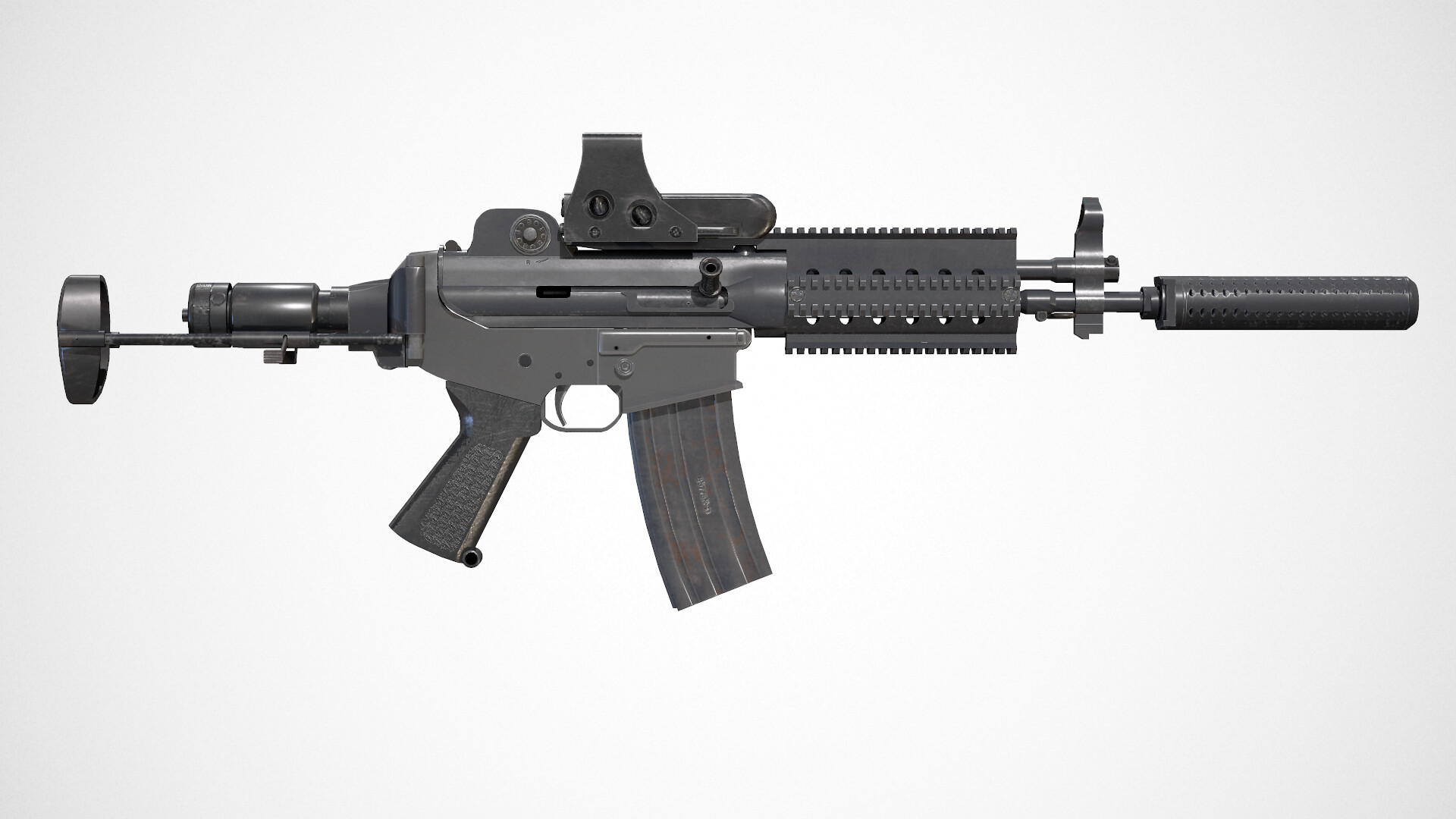 ArtStation - Korea assault rifle K-2C game modeling(low poly)