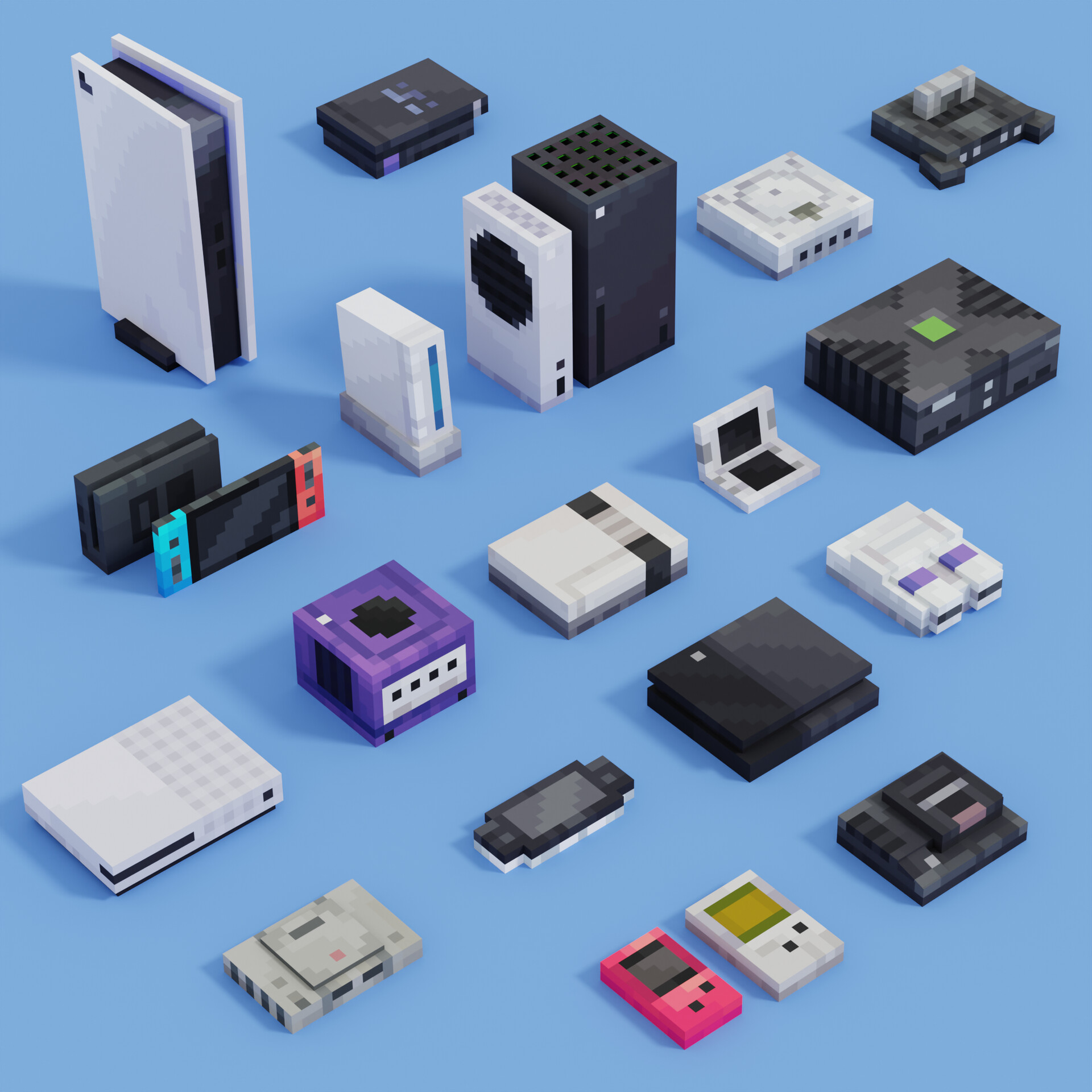 ArtStation - Low Poly Consoles