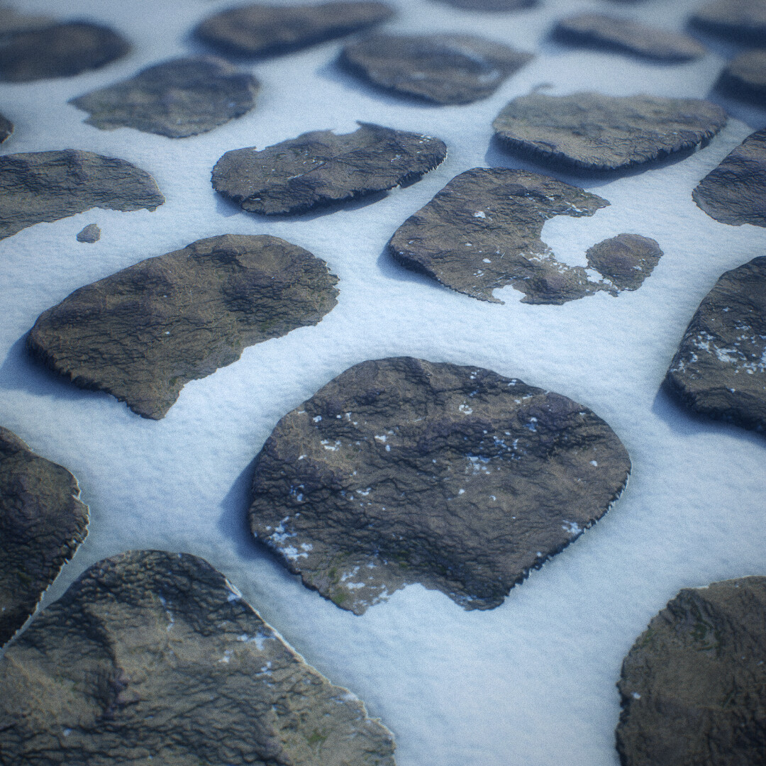 ArtStation - Snowy Cobblestone