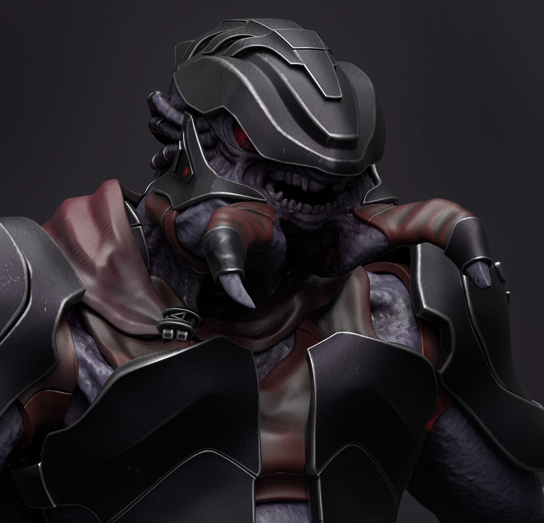 ArtStation - Alien Creature Soldier - 3D Concept Art - Personal Project