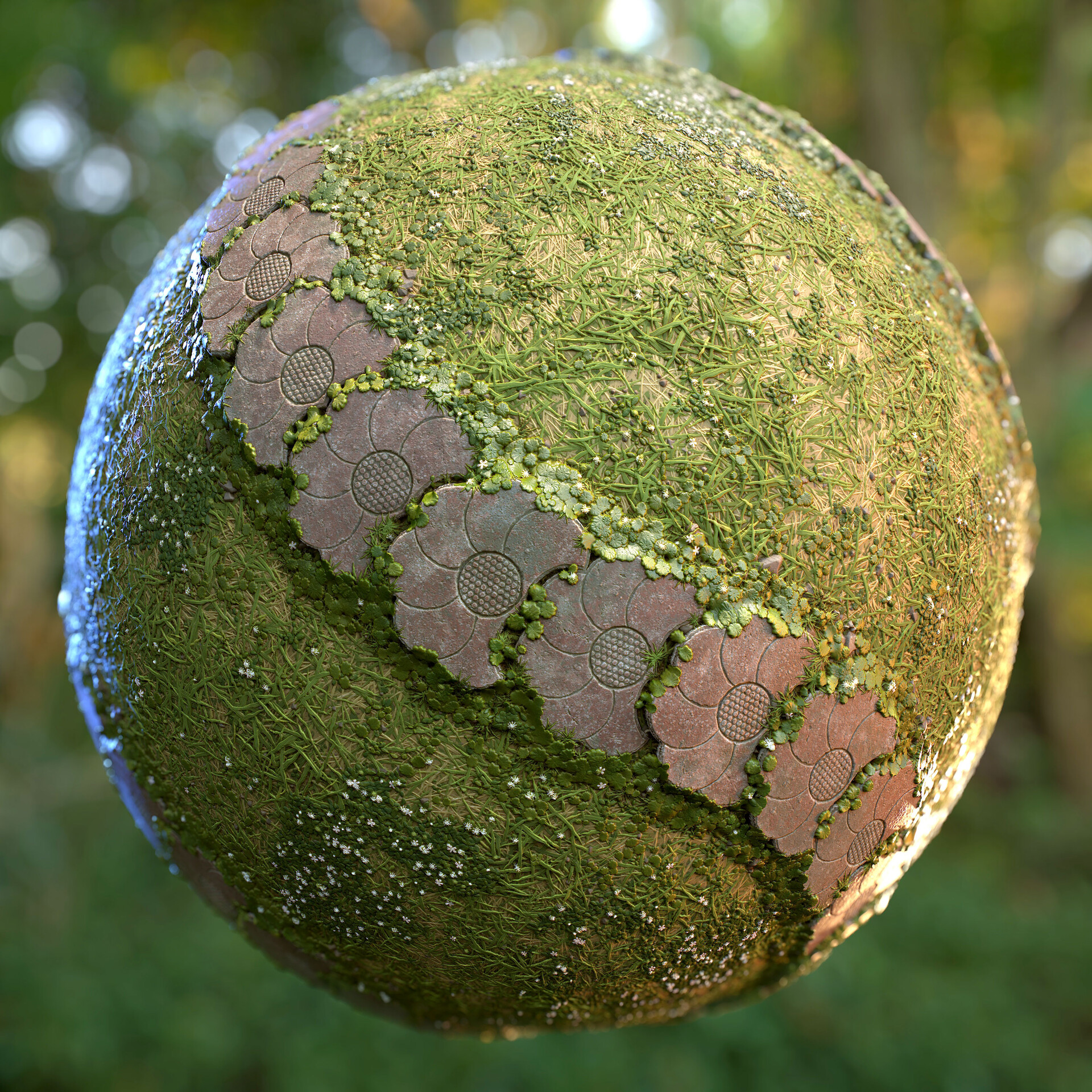 ArtStation - Flower Paver Pathway