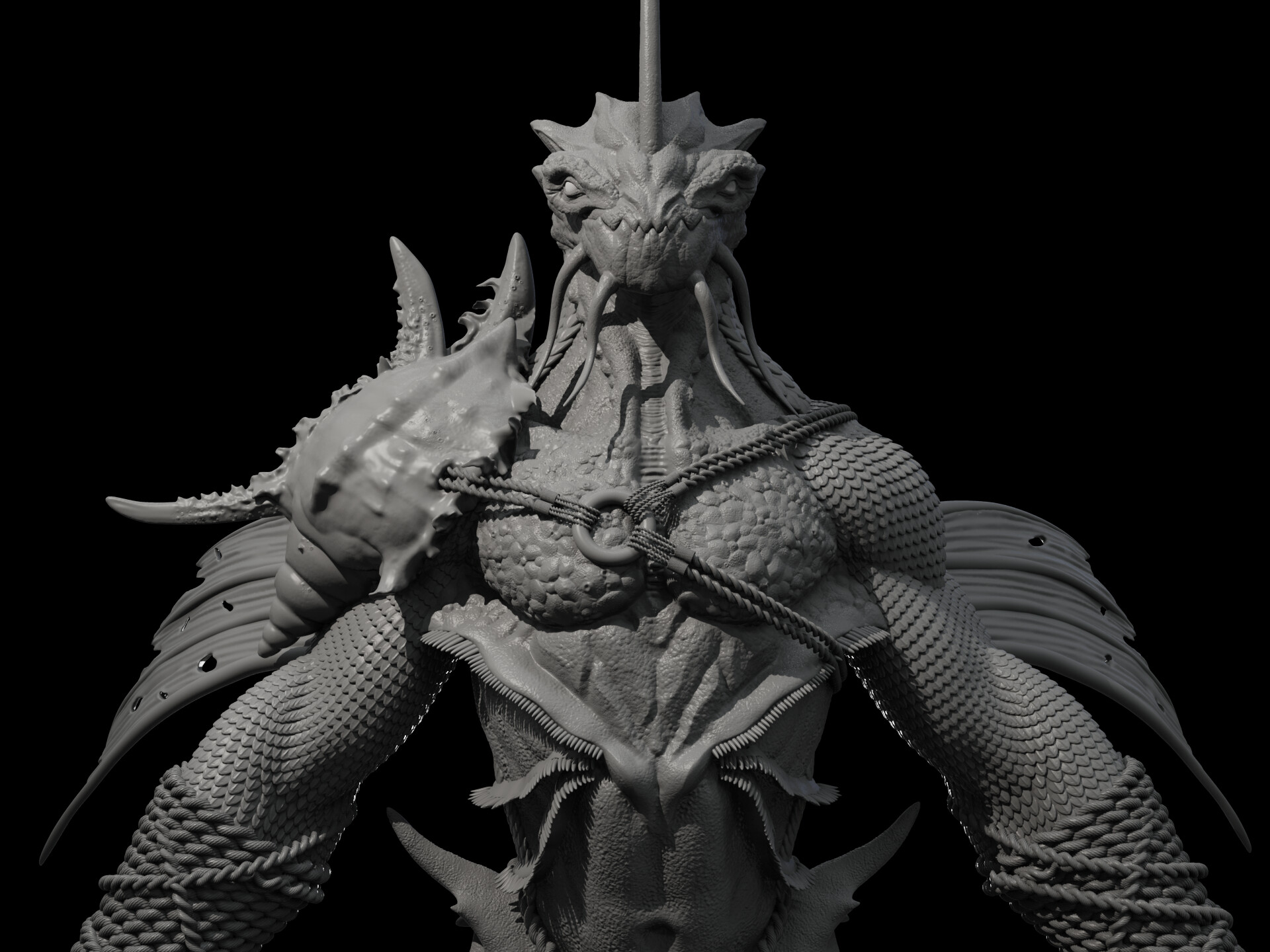 ArtStation - Sahuagin - fantasy creature challenge