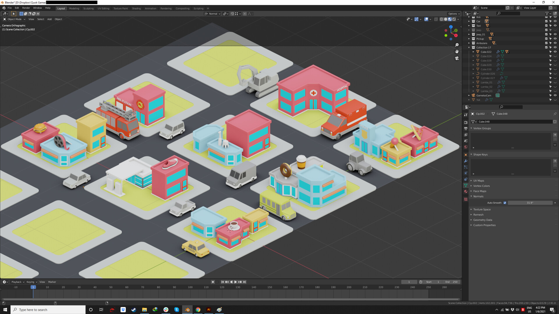 ArtStation - Low Poly City