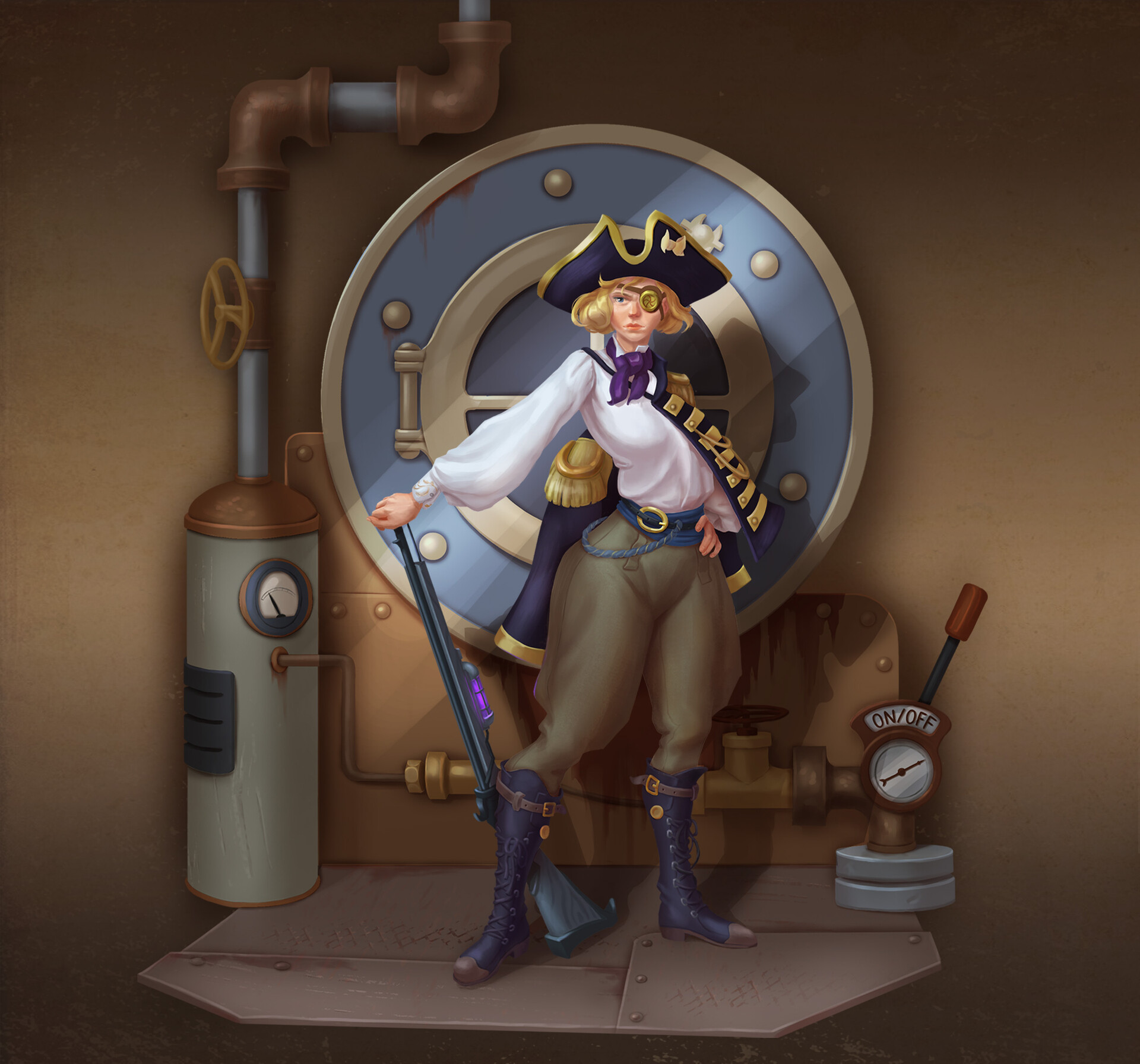 ArtStation - Airship Captain character design
