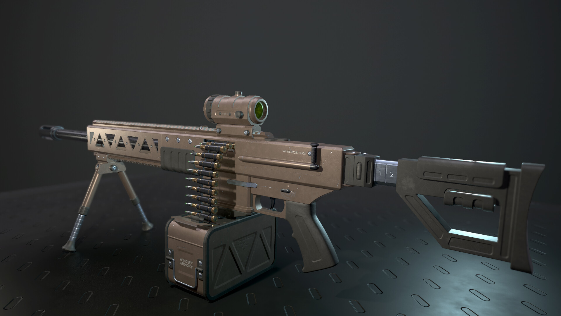 ArtStation - Machine Gun (Hard-Surface practice Part II)