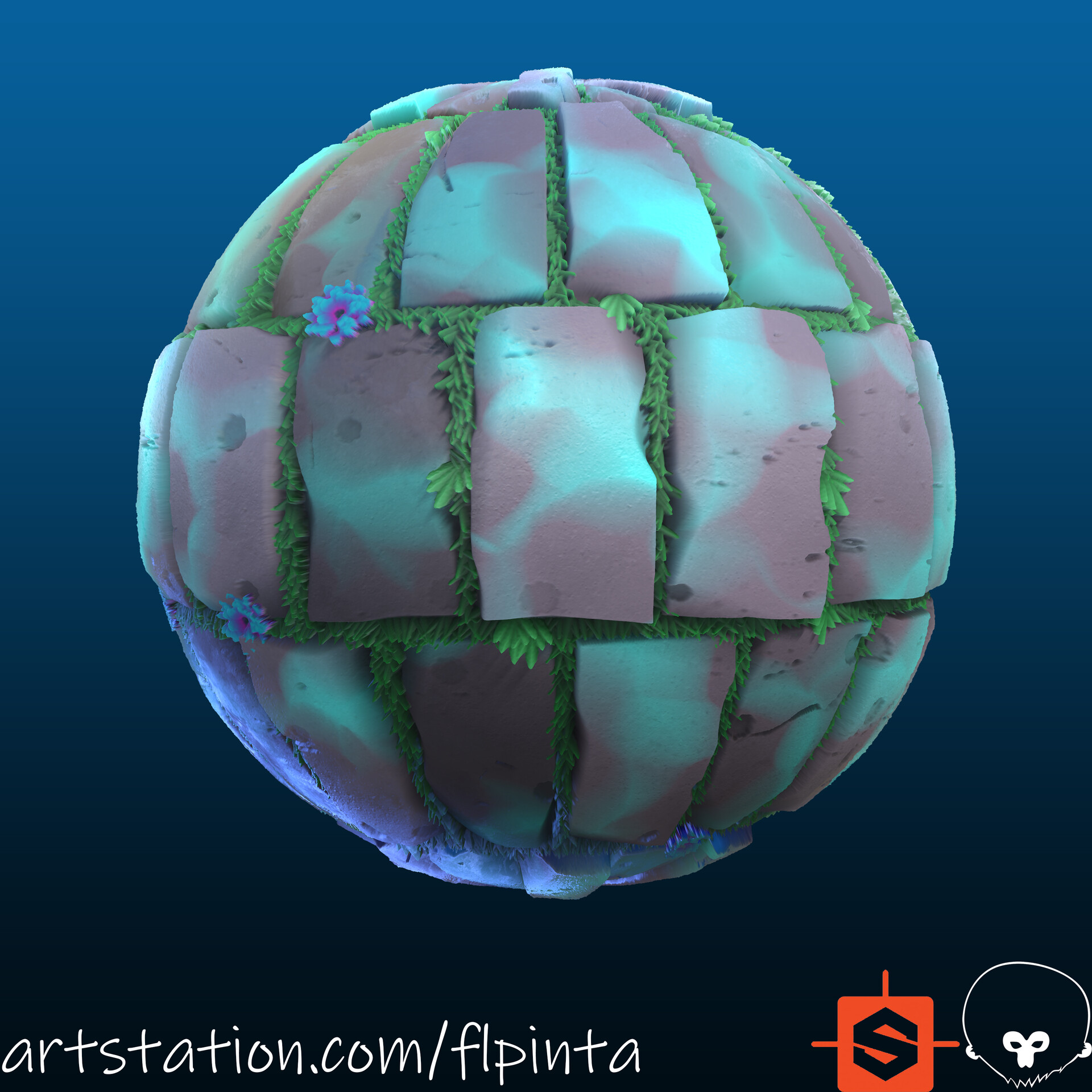 ArtStation - Stylized Arcane Temple Wall Material