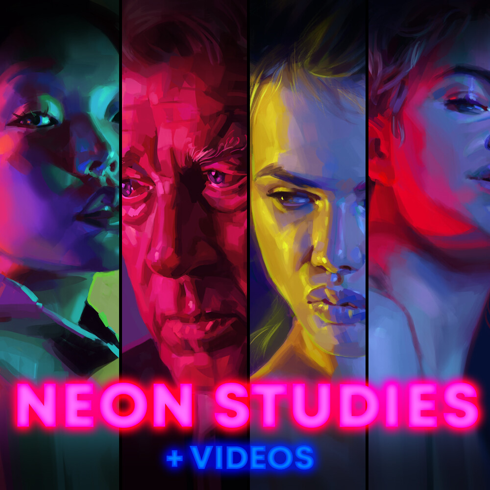 ArtStation - Neon Studies + videos
