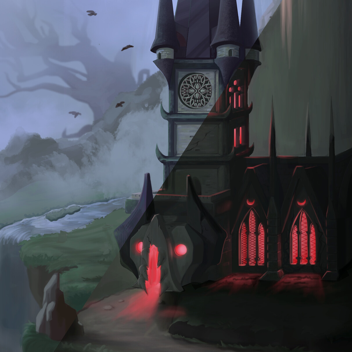 ArtStation - Vampire castle daytime/nighttime