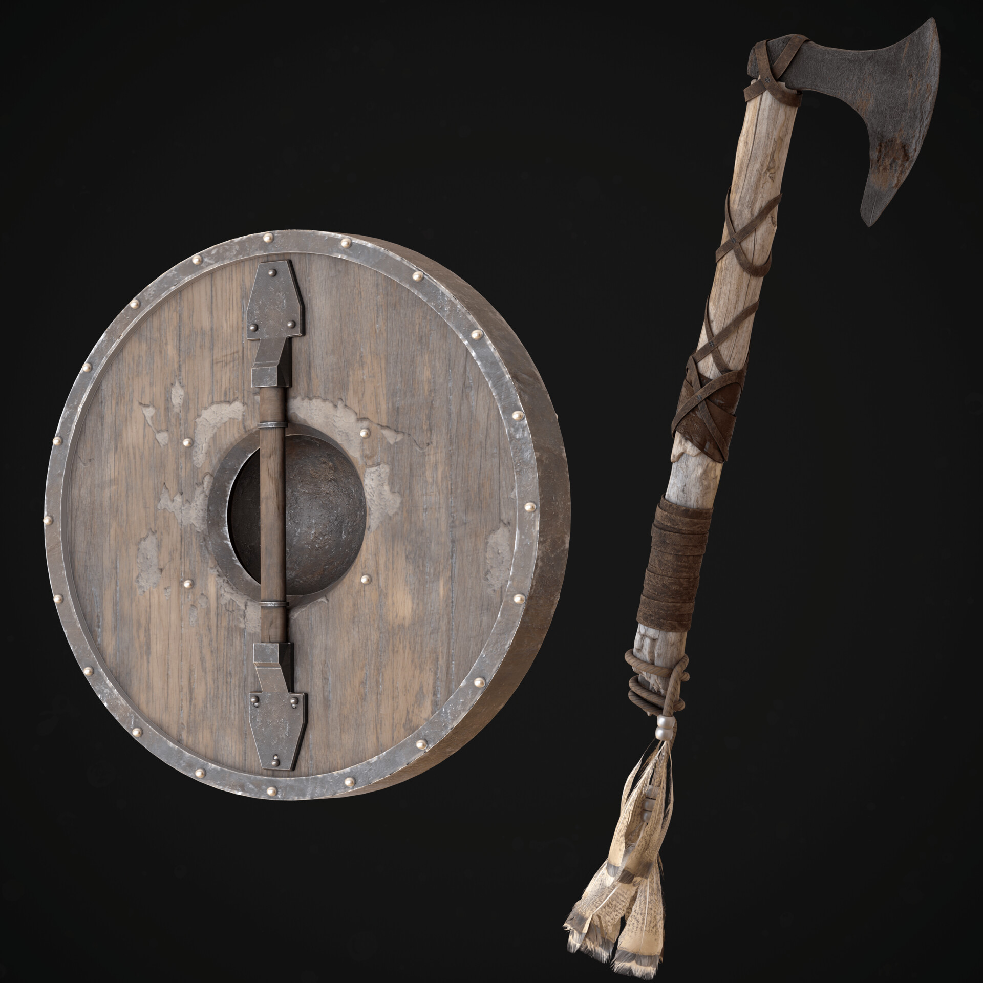 ArtStation - Axe and shield