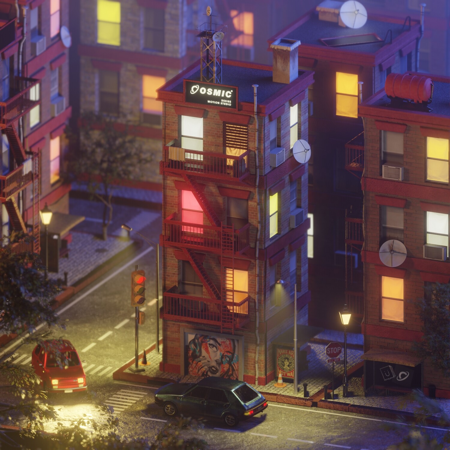 ArtStation - City night scene