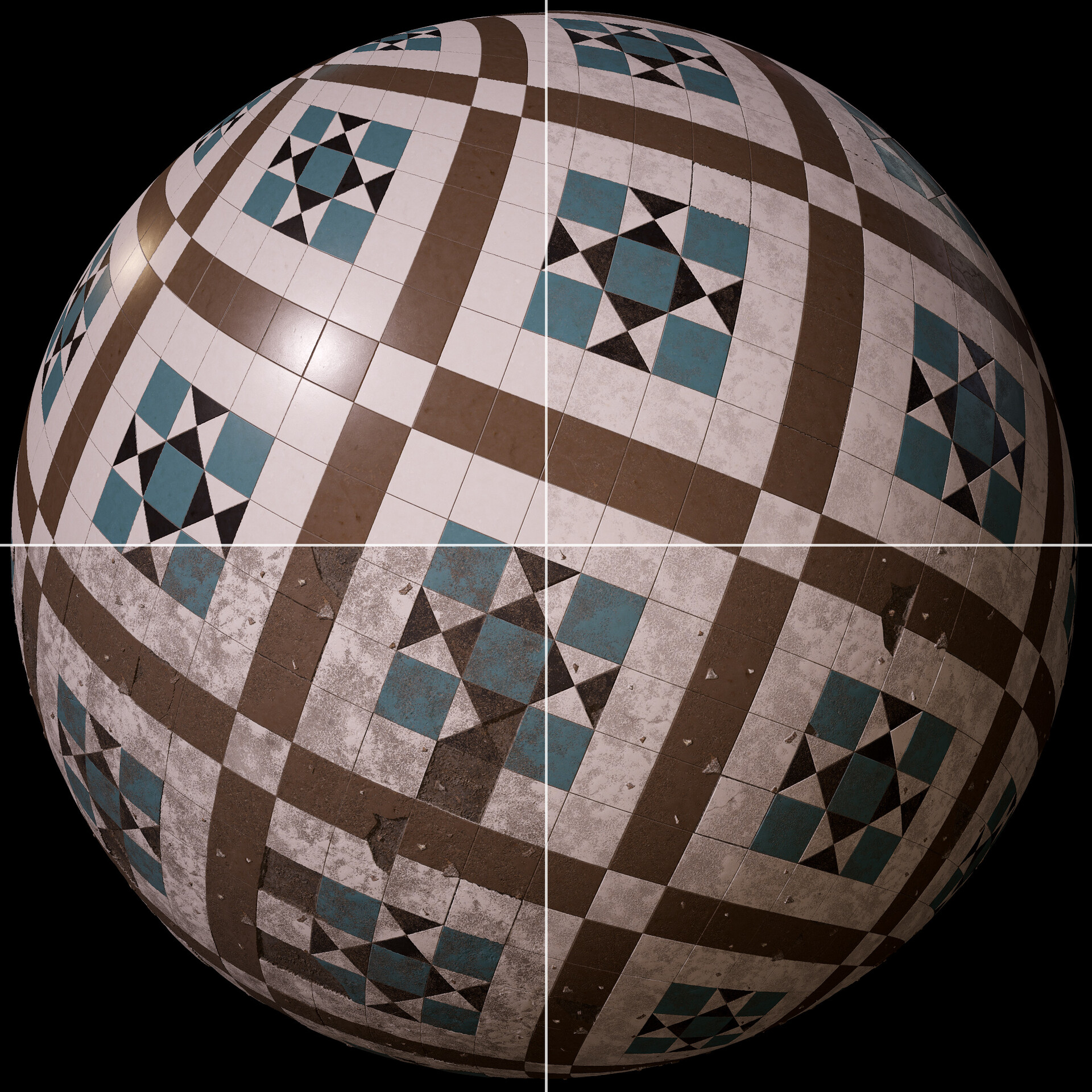 ArtStation - Old Victorian-style ceramic floor materials