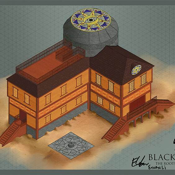 ArtStation - Archien Mage Hall (Front) - Beyond Skyrim - Blackmarsh