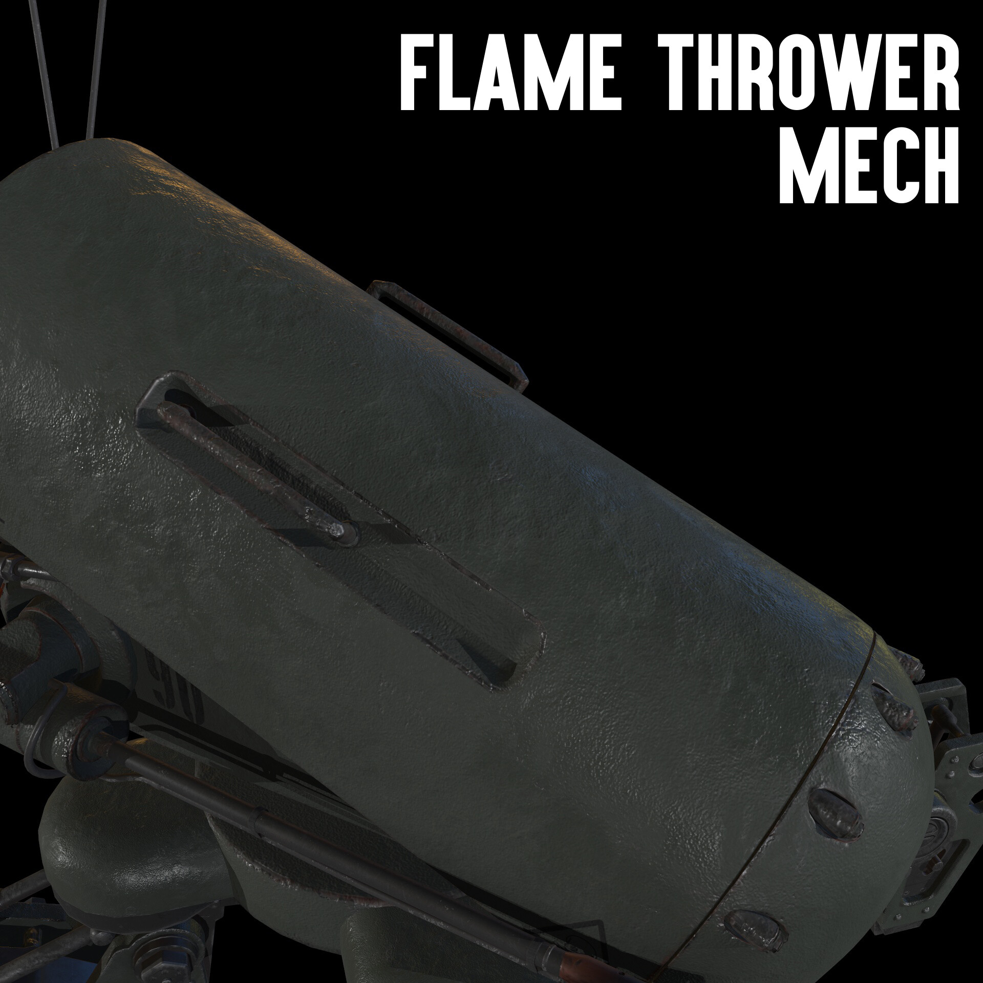 ArtStation - Flamethrower Mech