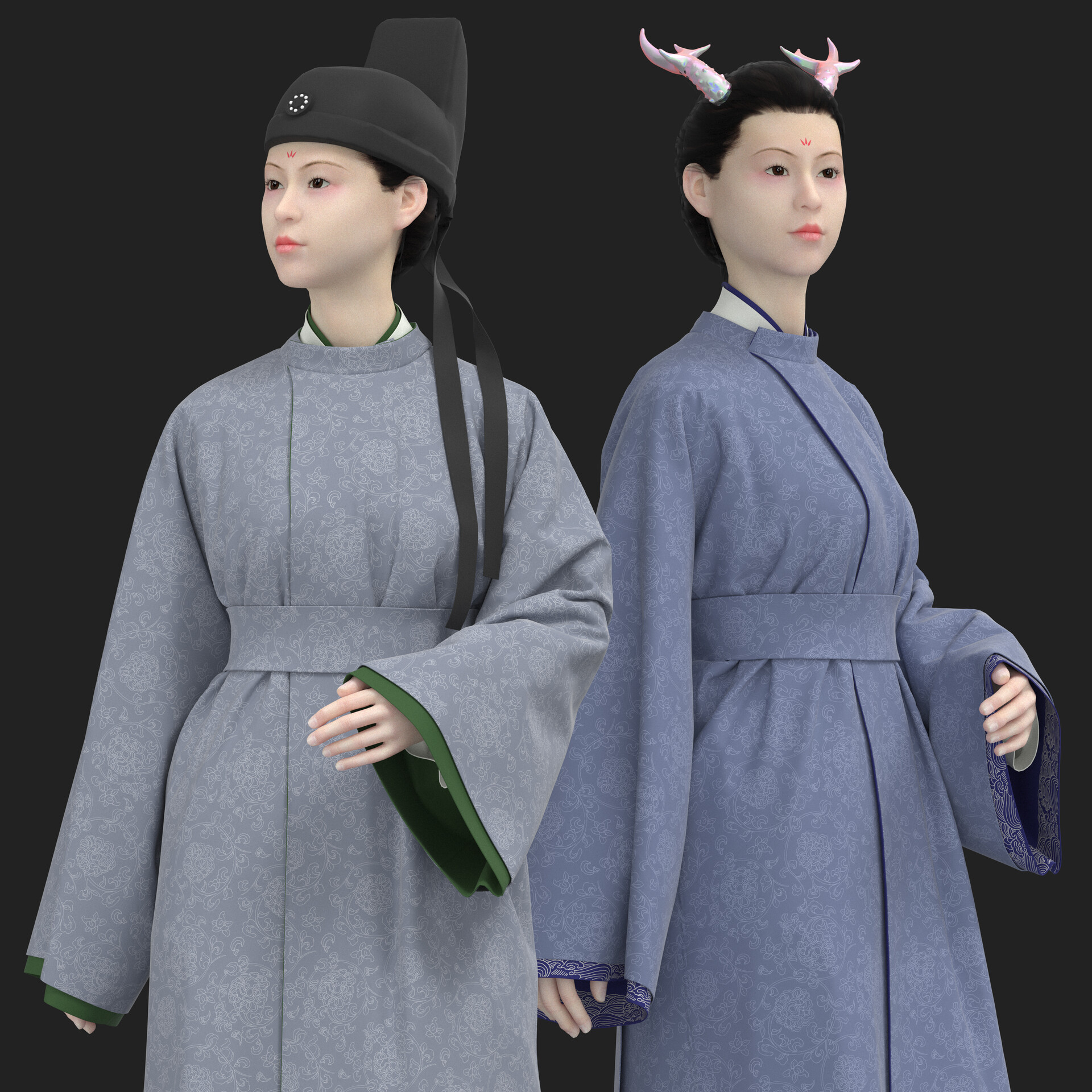 ArtStation - Dress of Ming Dynasty