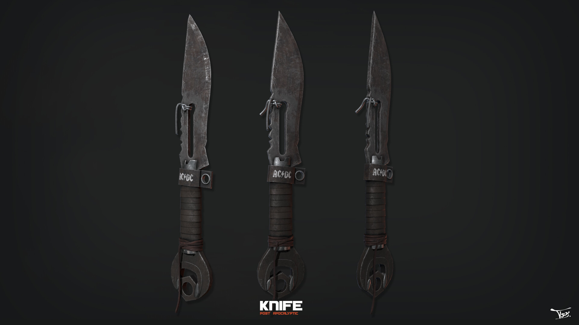 ArtStation - Post-Apocalyptic Knife Weapon