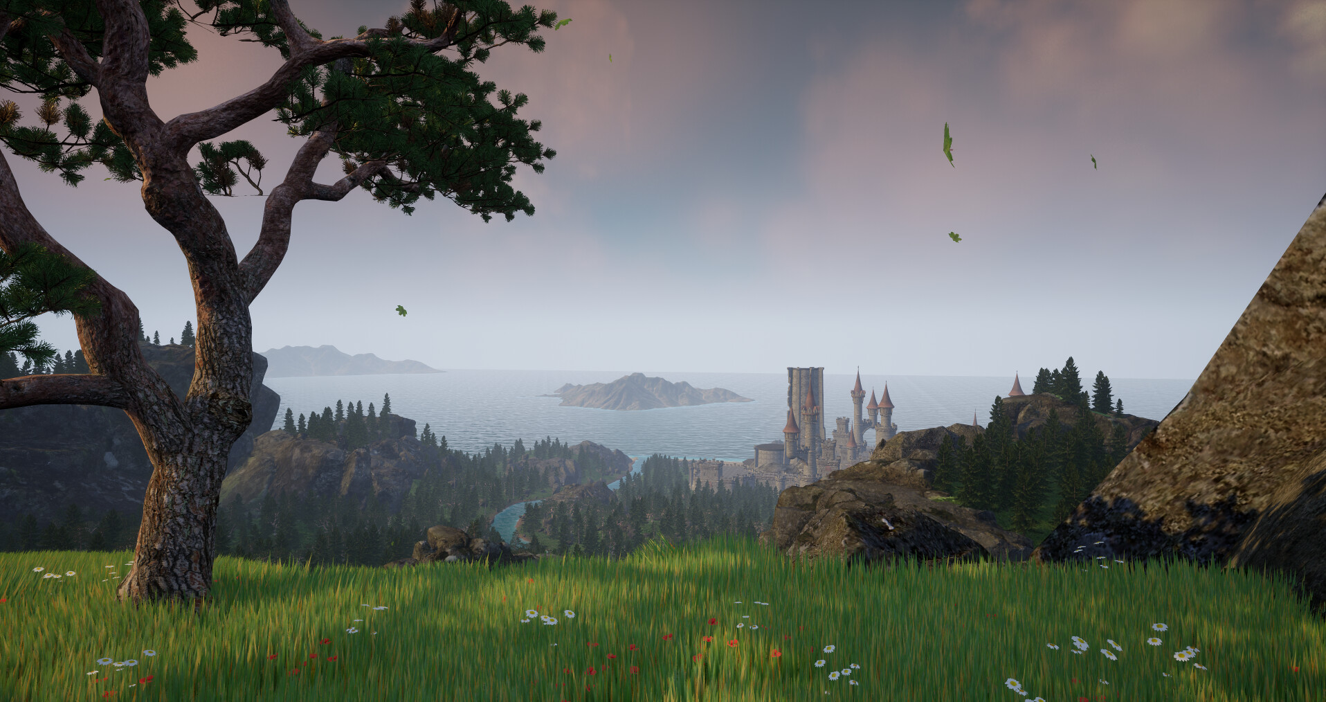 ArtStation - Stylized Landscape (DnD Landscape Concept)