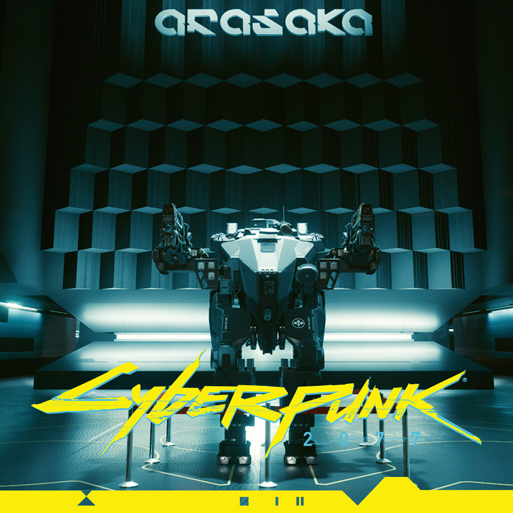 ArtStation - Cyberpunk 2077 Arasaka Lobby Lighting