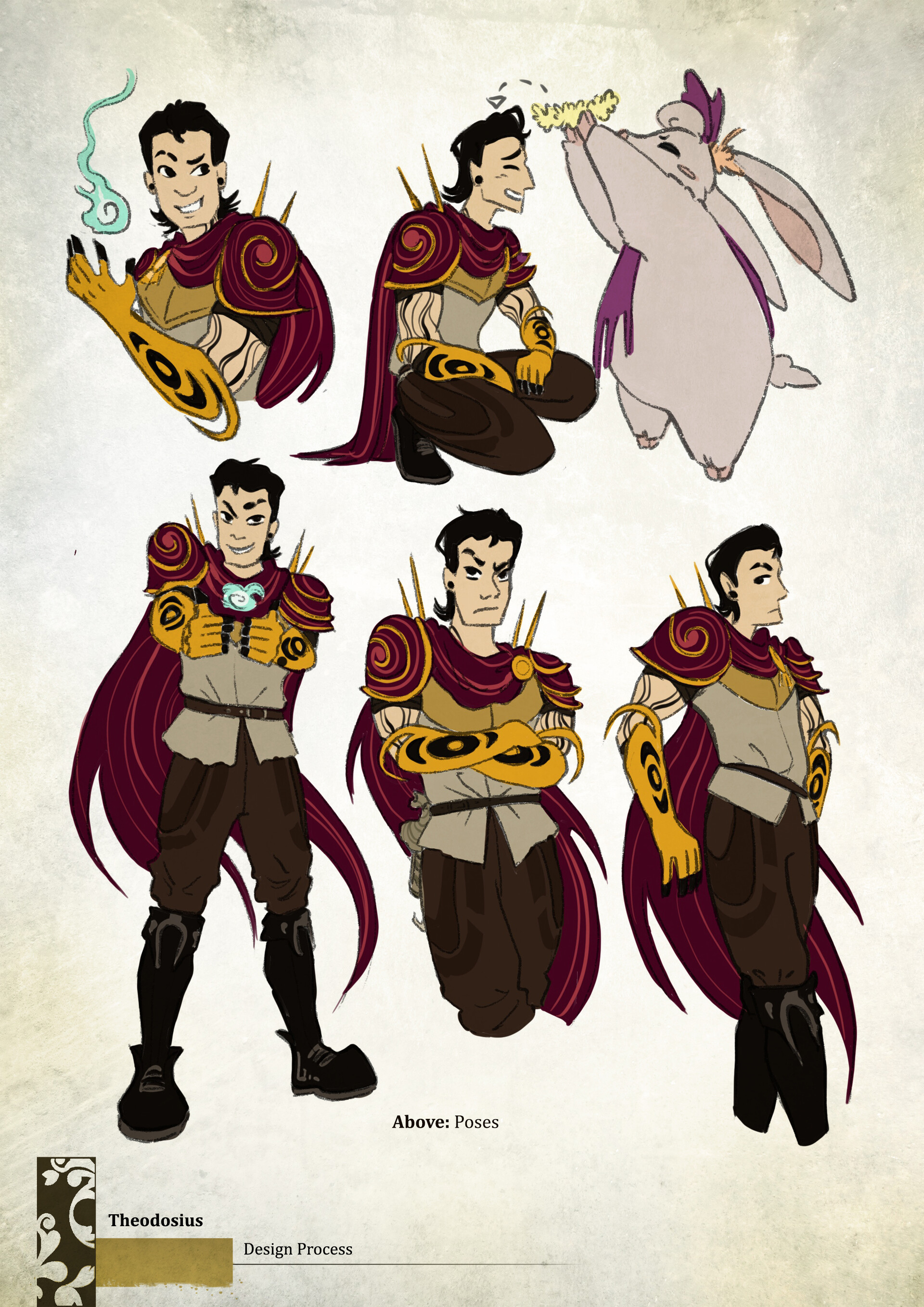 ArtStation - Character design- Theodosius the Elevian Sorcerer