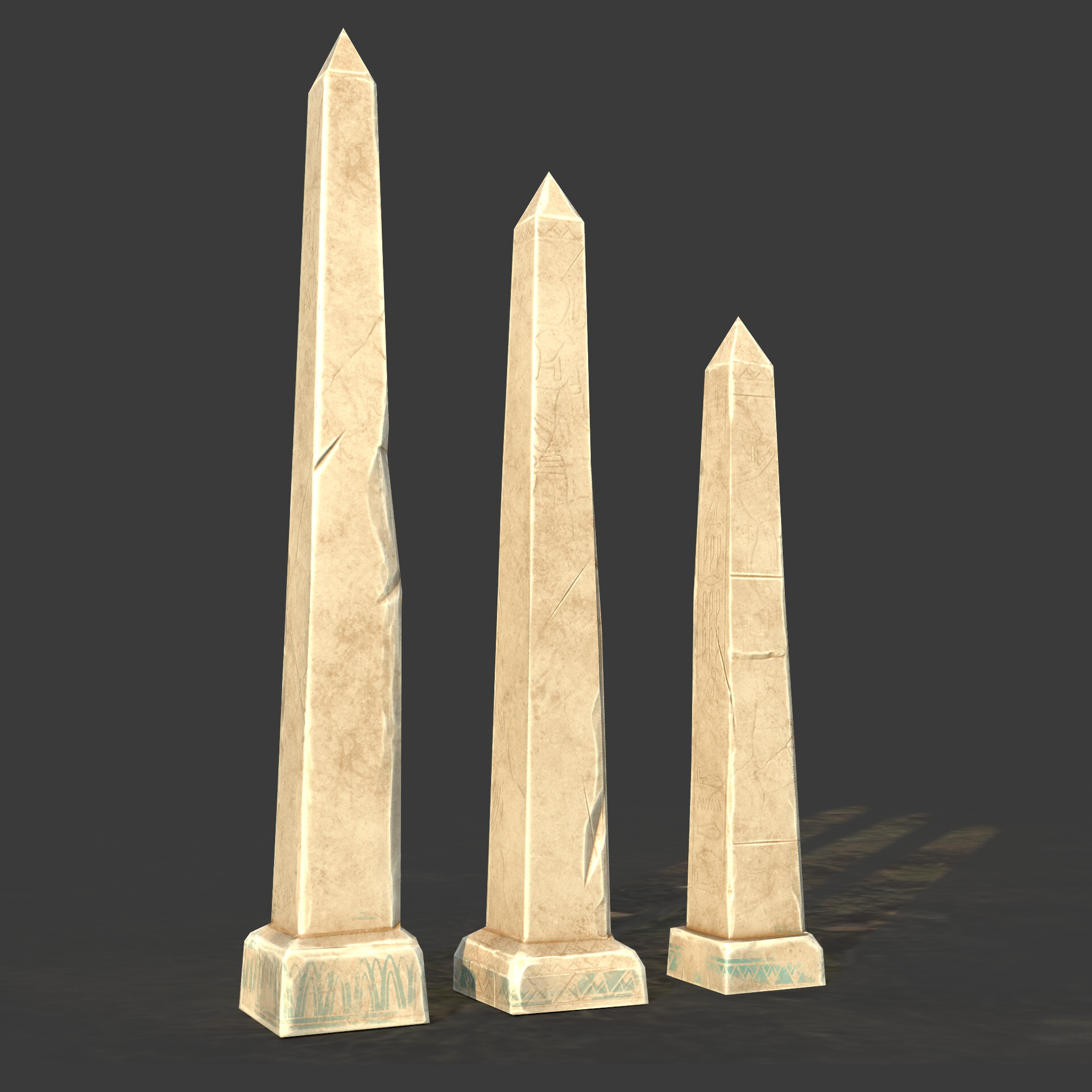 ArtStation - 3D Obelisk Of KARNAK _lowpoly _ stylized
