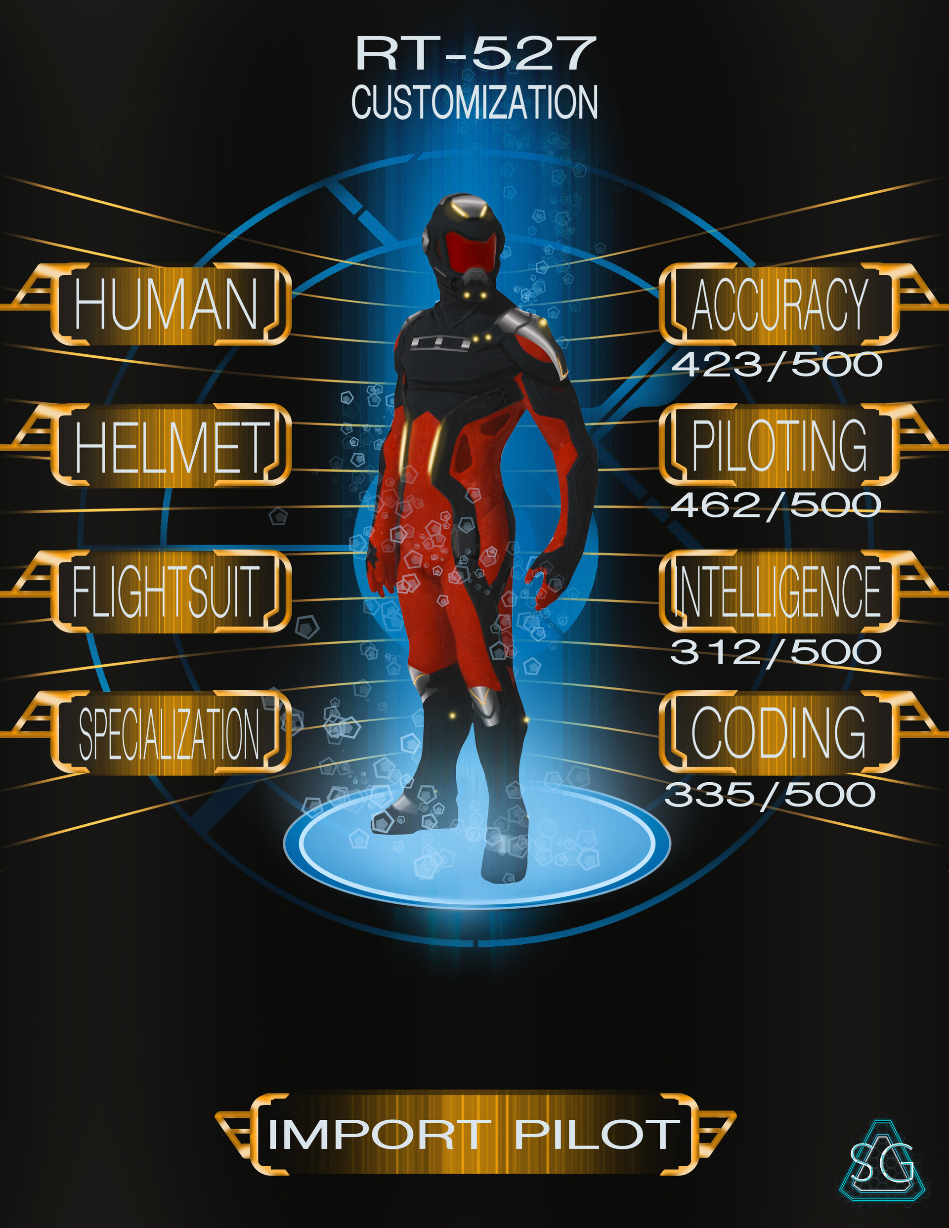 ArtStation - Character Customization Screen
