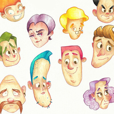 ArtStation - Character Designs with Colour Pencils