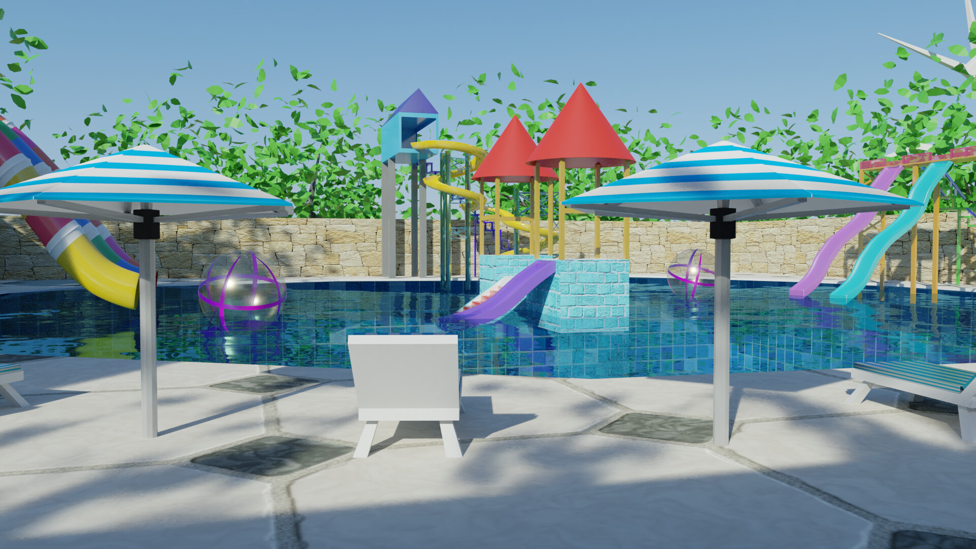 ArtStation - Waterpark - 3D Modelling & texturing