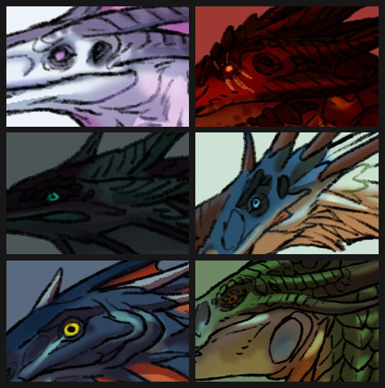 ArtStation - The Elemental Dragons, Pietro Antognioni