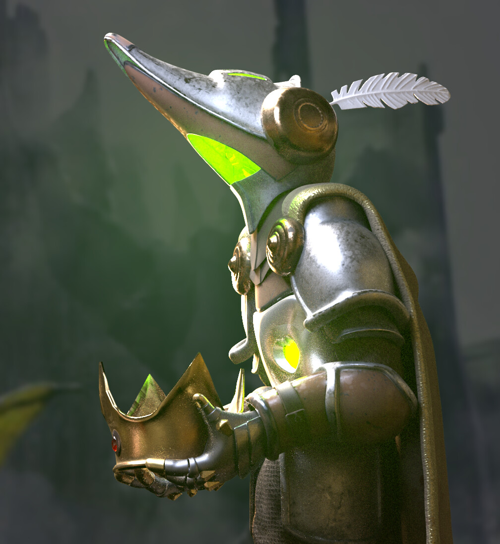 ArtStation - Green-glowing Knight