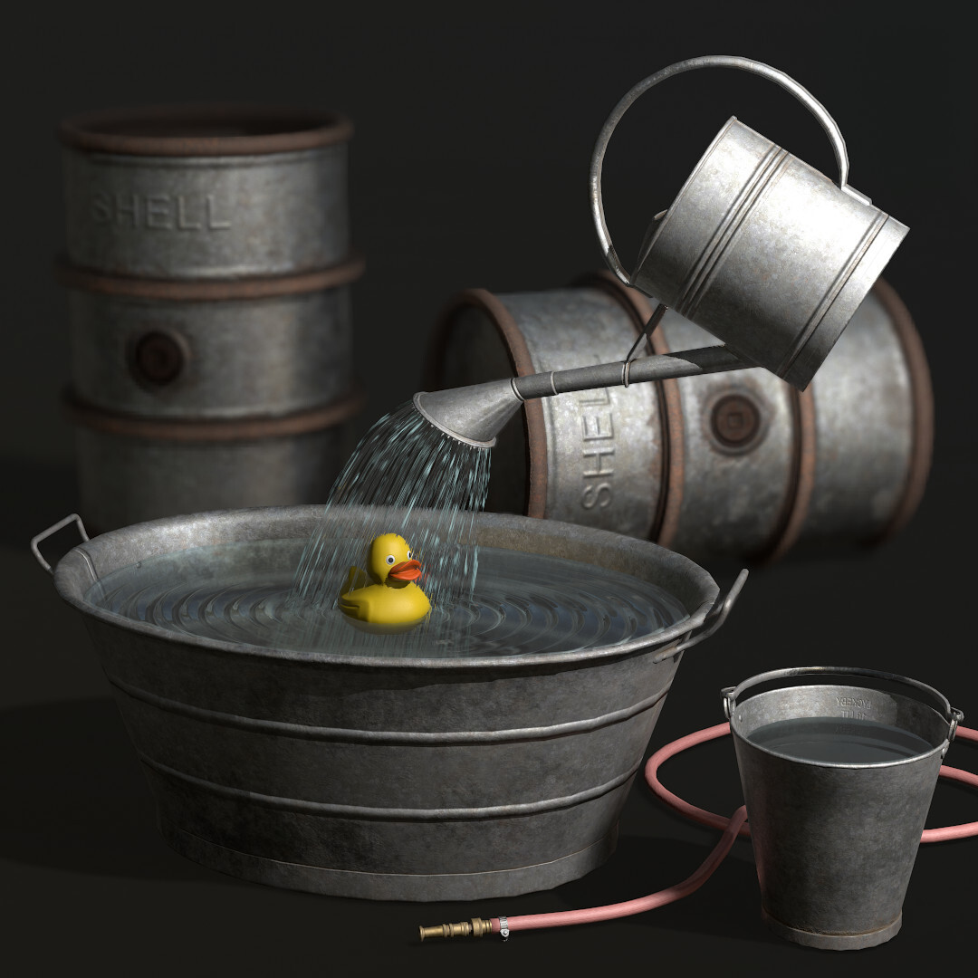ArtStation - Garden 2 - Metal objects