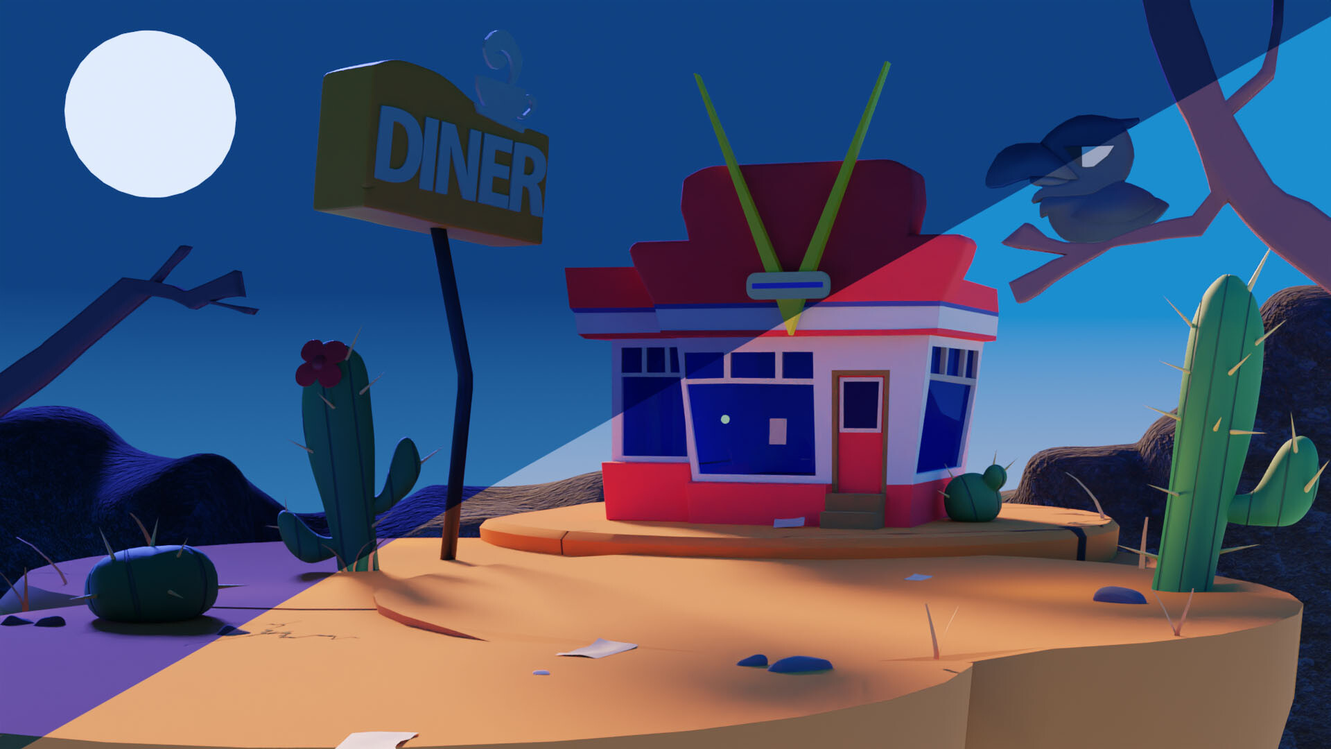 ArtStation - Scene: Diner