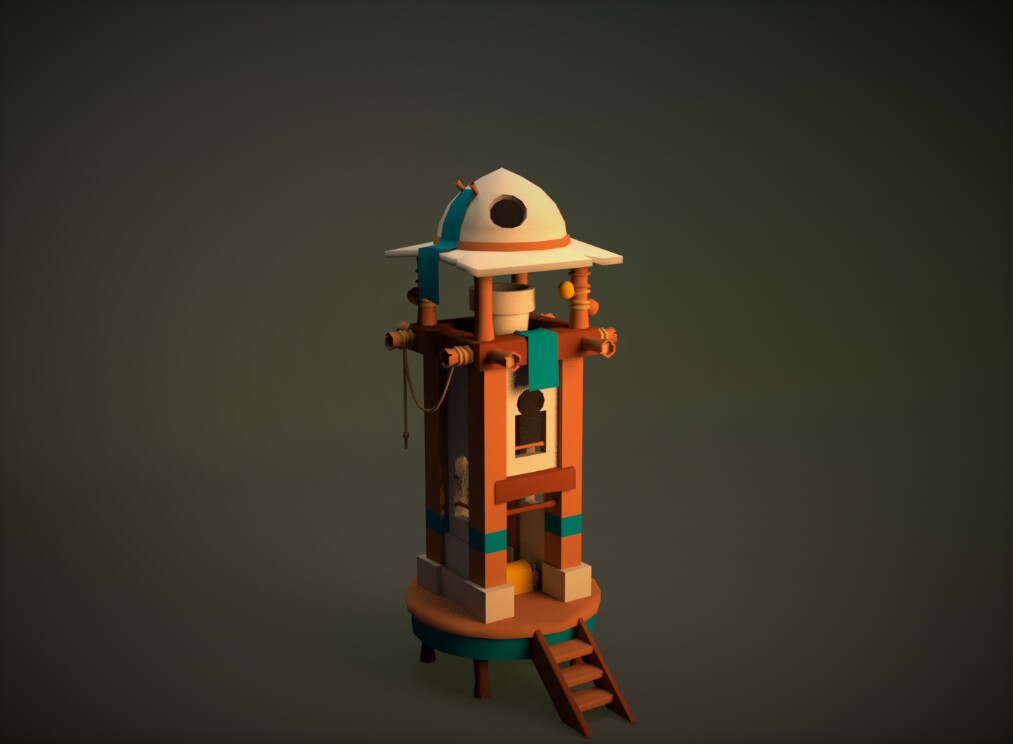 ArtStation - low poly Tower