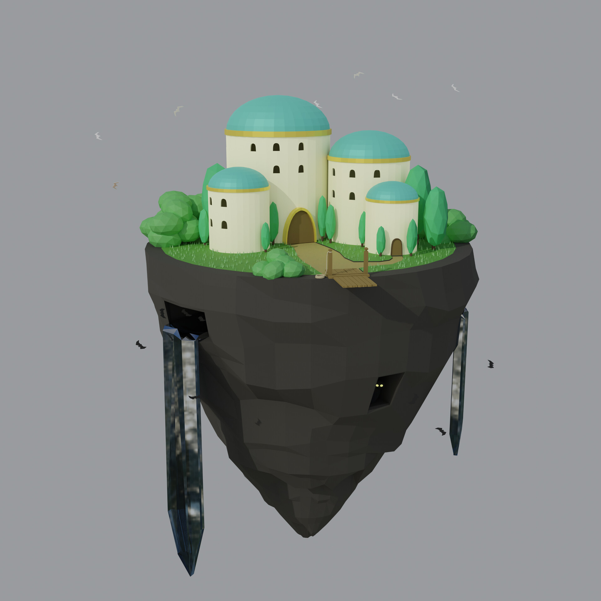 ArtStation - Floating Fantasy Island